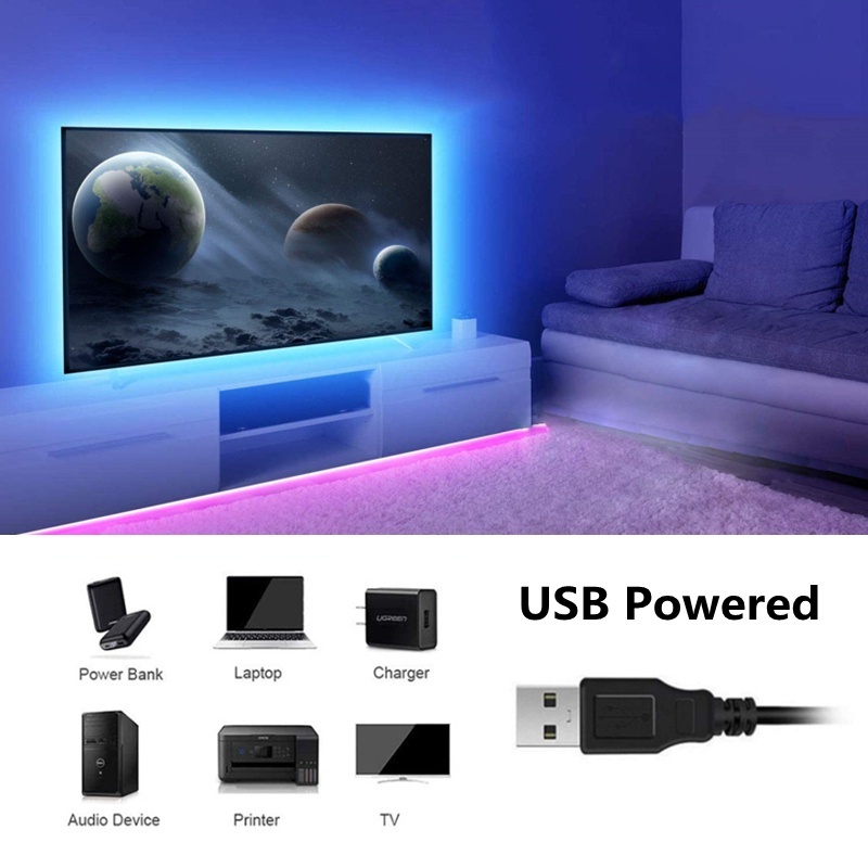 【On Sale】DC 5V USB LED Strip Light + 3 Key Controller 5050 RGB Light Led light Strip 50CM 1M 2M ...