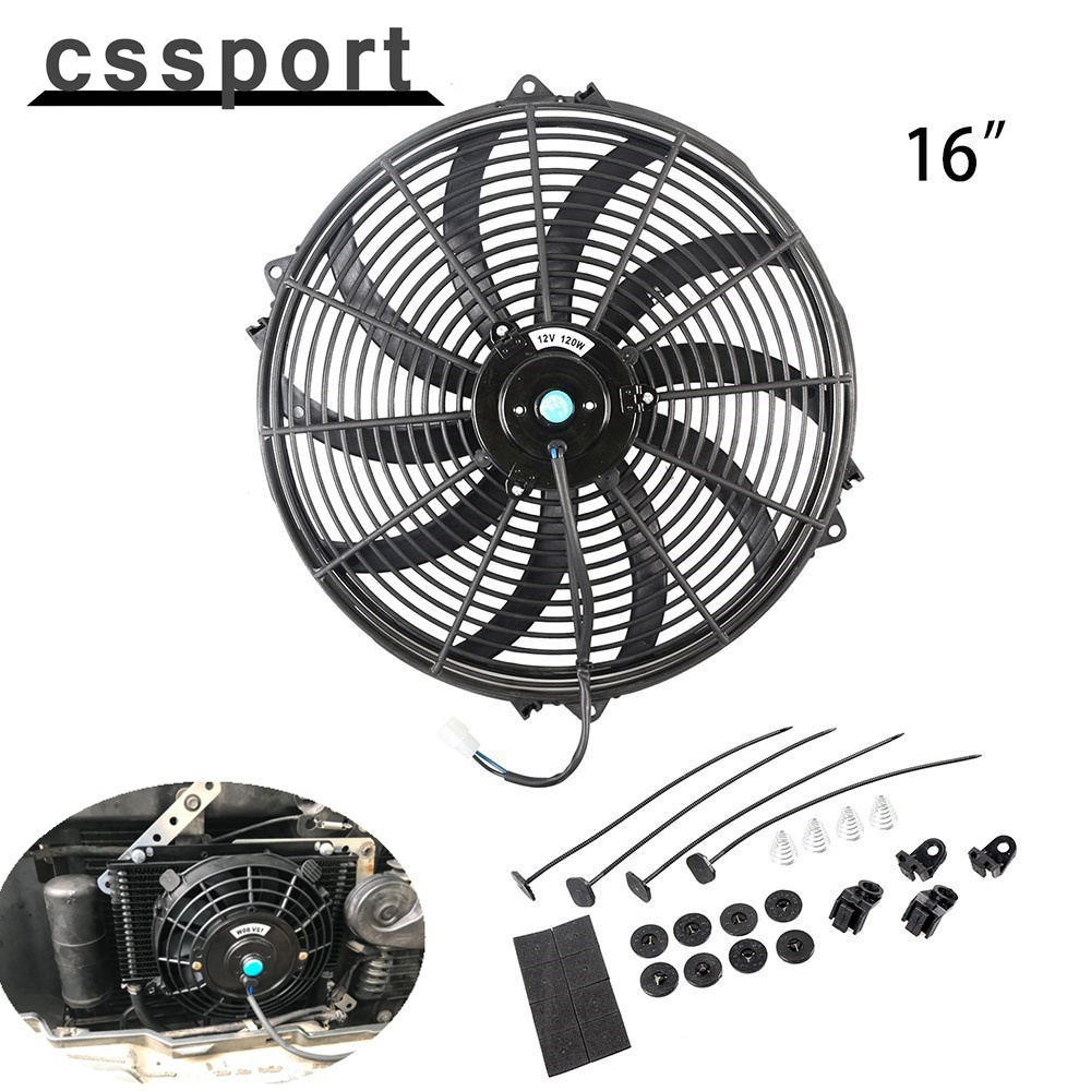 16 Inch Universal Electric Radiator Cooling Fan Slim Fan Push Pull