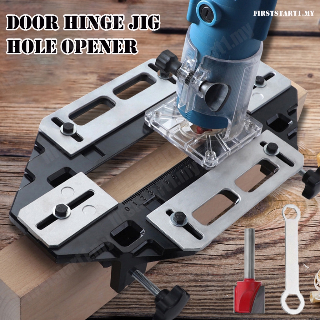 Aluminum Hinge Hole Positioner Woodworking Slotting Locator W/ Router ...