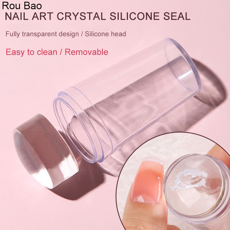 Rou Bao Nail French Side Silicone Seal Quick Drawing Artifact Beginner Transparent Stamp Nails ...