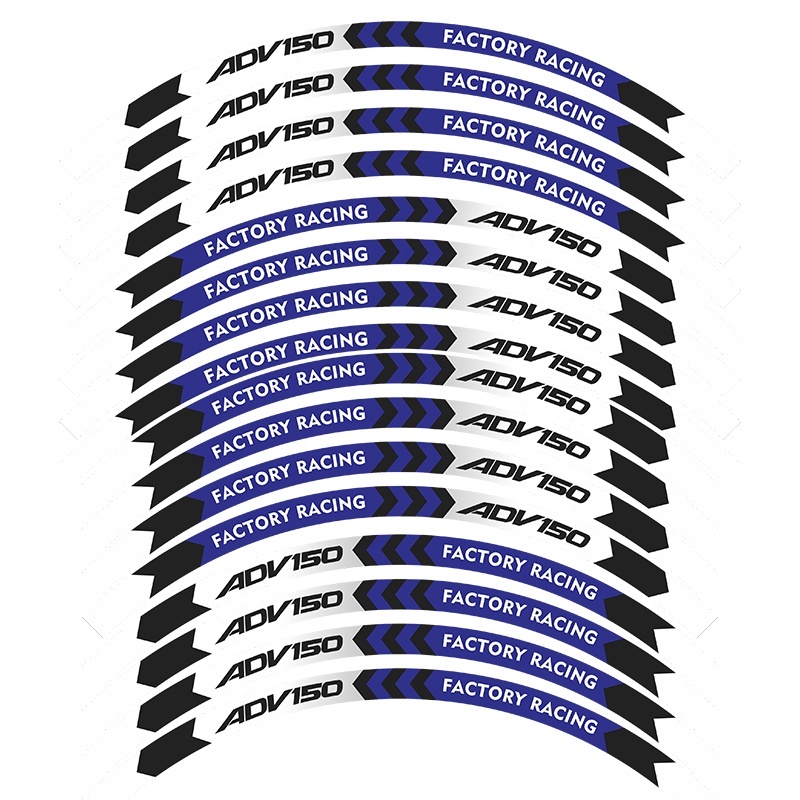 Honda adv 160 rim sticker adv 150 decals front and back wheel rim set ...