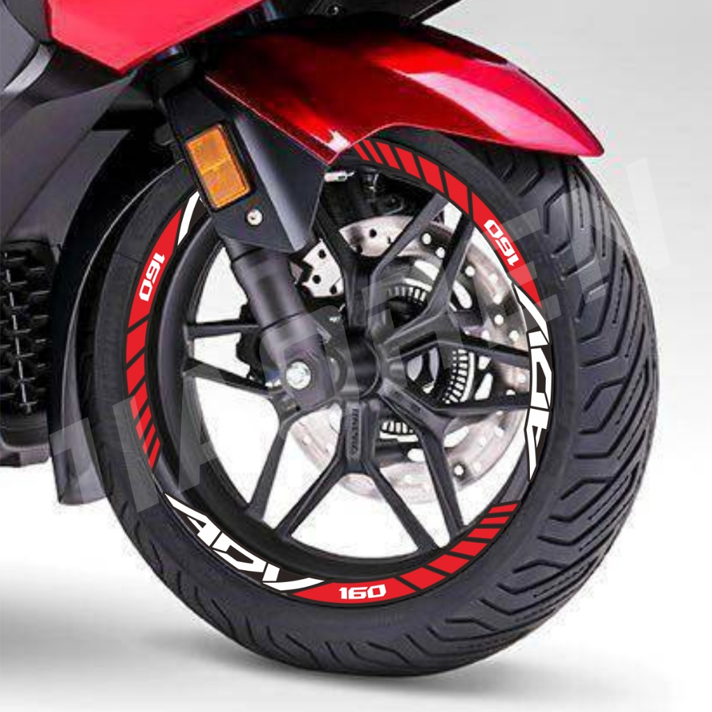 Honda adv 160 rim sticker adv 150 decals front and back wheel rim set ...
