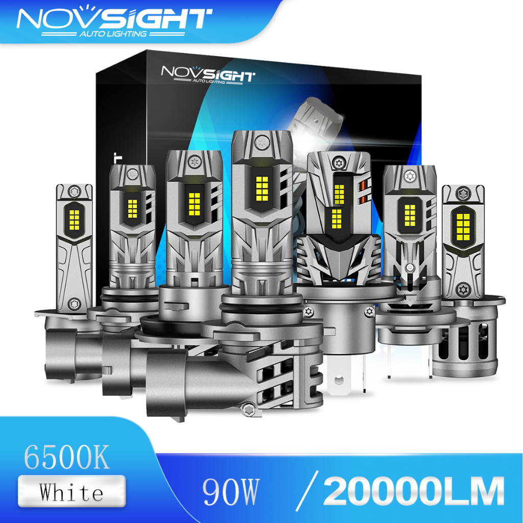 Novsight 1 :1 Design N63 H7 H11 9005 9006 H4 H1 H3 car LED Headlight 90W 6500K 20000LM Pair of ...