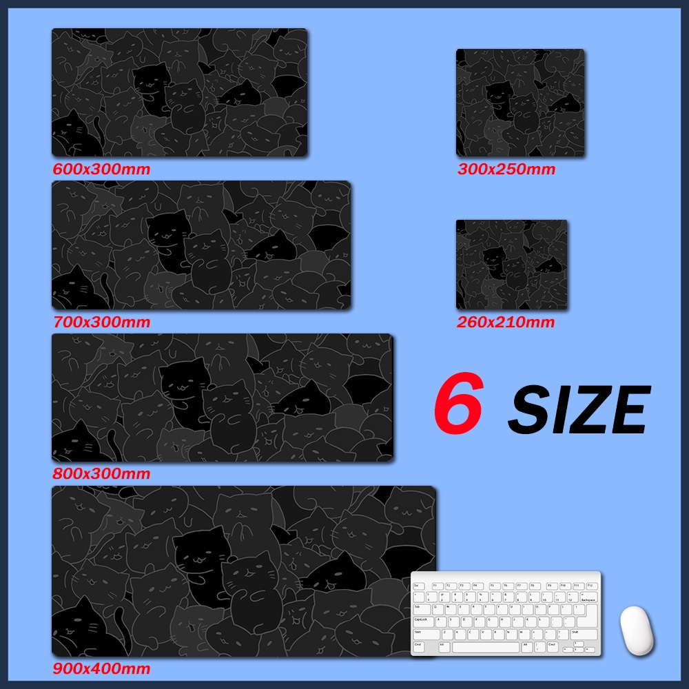 Kawaii Cat Mouse pad | Extended Gaming Mousepad | Waterproof Non-Slip ...