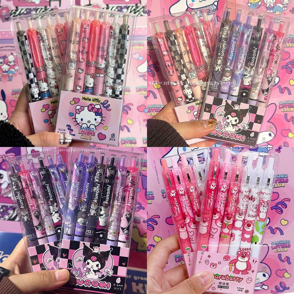 Sanrio Gel Pen Kawaii Hello Kitty Strawberry Cinnamoroll Kuromi Melody ...