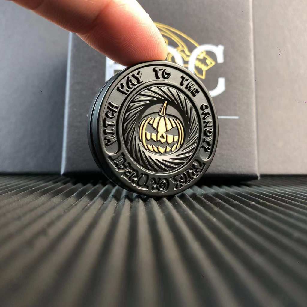 Pumpkin Edition EDC Finger Card Push Toy - Magnetic Metal Novelty ...