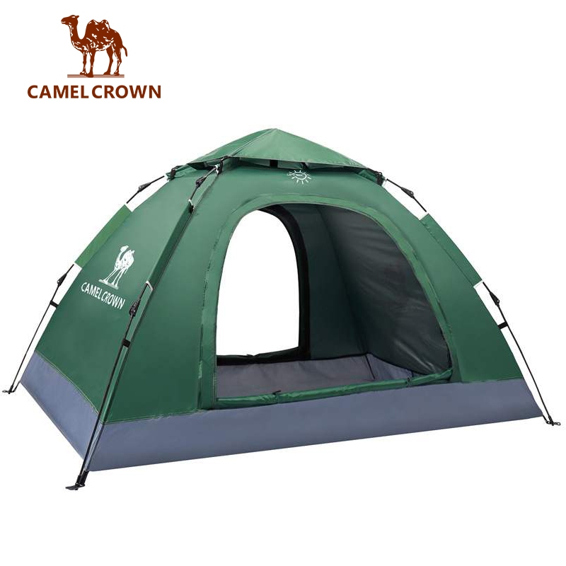 CAMEL CROWN Fully automatic hydraulic tent 3~4 people outdoor portable folding tent sunscreen ...