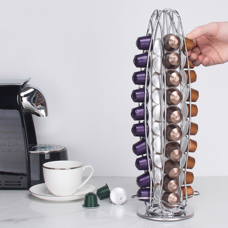 Practical Coffee Capsule Dispensing Tower Stand Fits For 40 Nespresso ...