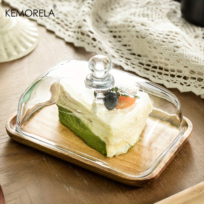 KEMORELA Wooden Square Cake Tray Afternoon Tea Dessert Tray Snack ...