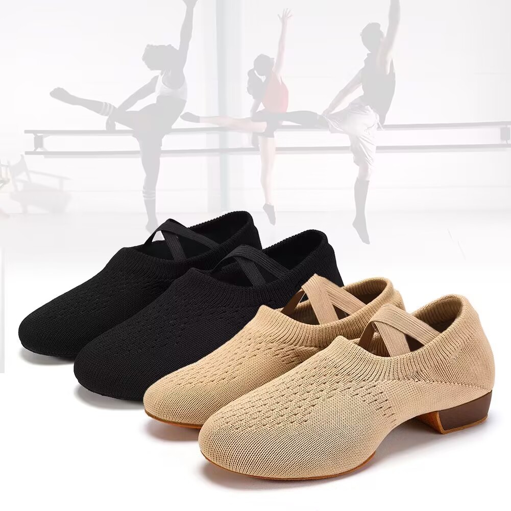Dancing Shoes Female Soft Sole Teacher Training Shoes Outdoor Dance ...