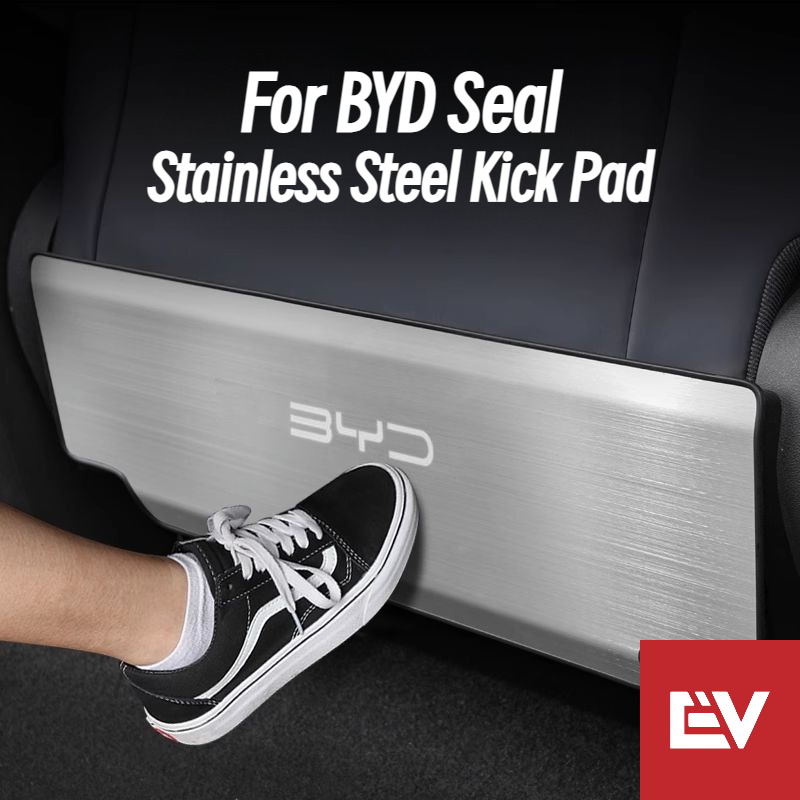 For BYD SEAL Back Seats Kick Protection Pad Stainless Steel Texture ...