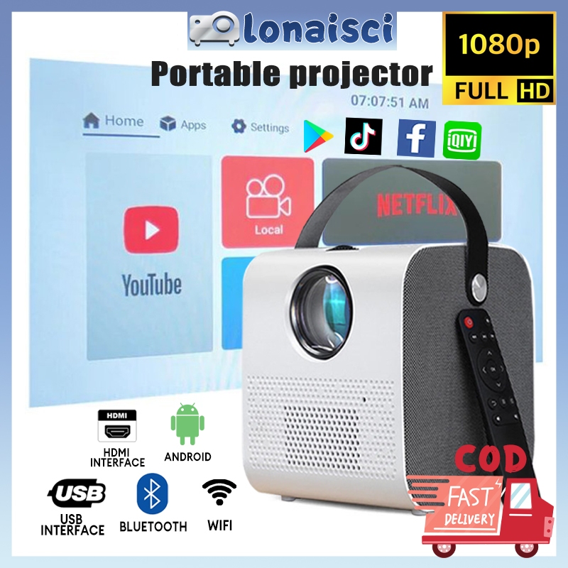 Mini Projector For Phone Portable Smart Projektor Full HD1080P HDMI ...