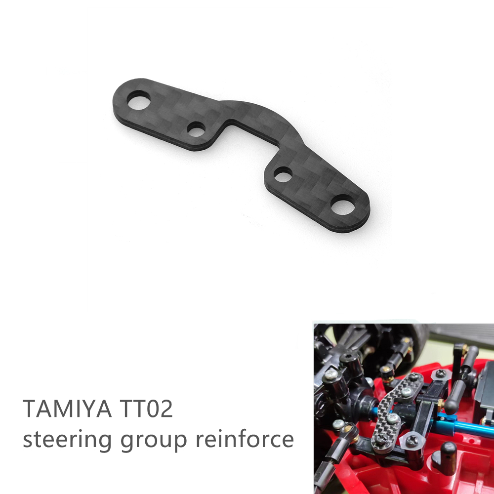 TT02 Carbon Fiber Steering Group Reinforce Bracket Strengthen Mount For ...