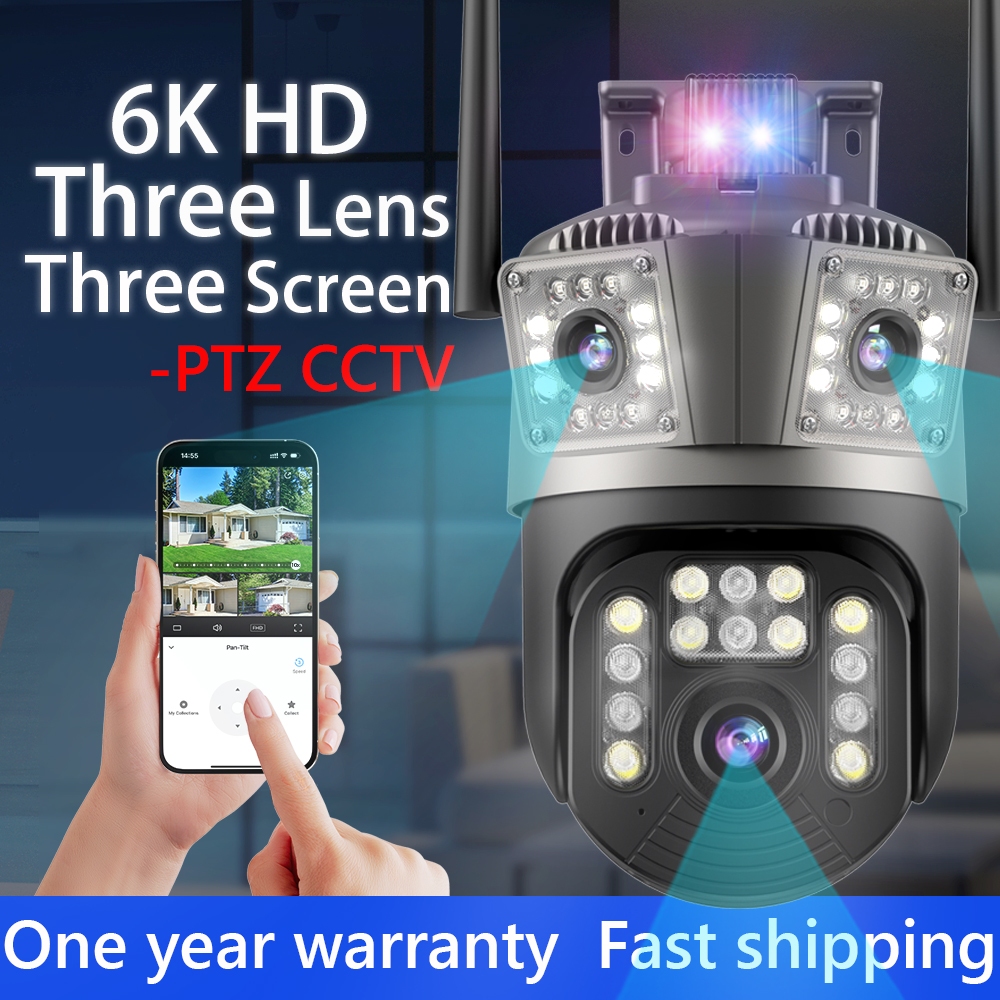 ANBIUX 12MP 6K PTZ IP Camera Three Lens Audio Outdoor WiFi Camera ...