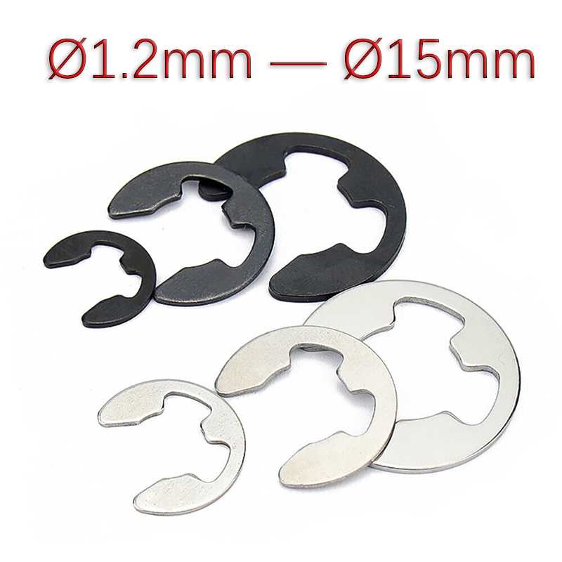 304 Stainless Steel/Manganese Steel E-Clips External Retaining Washers ...