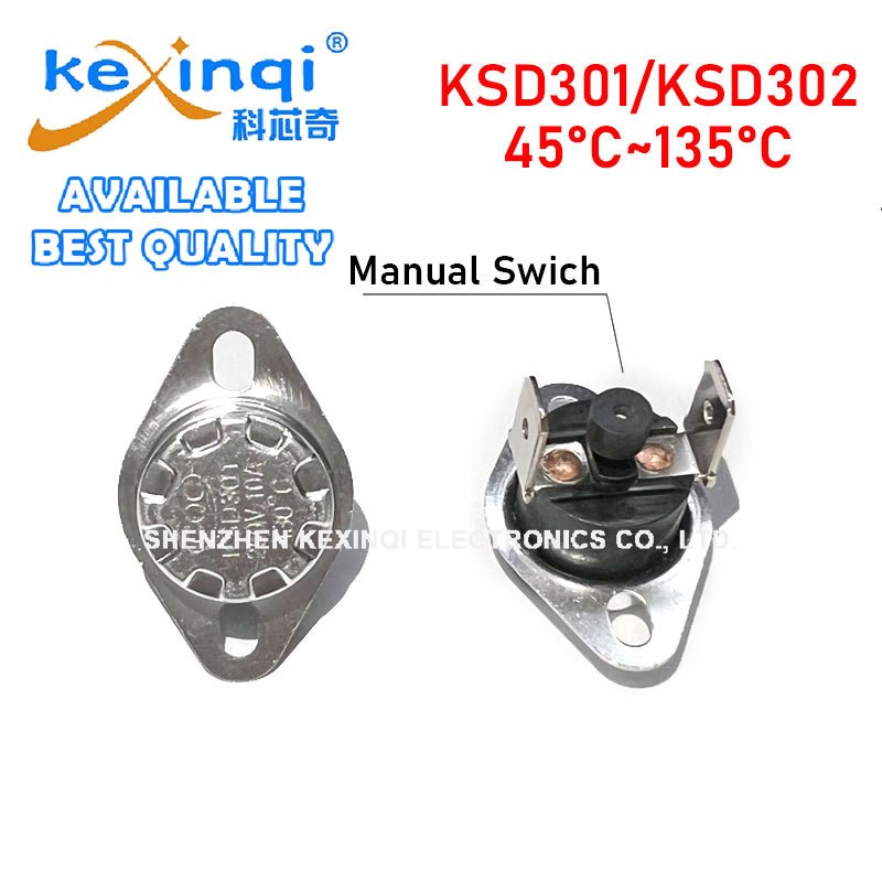 KSD301 10A 45 150 C 35℃ 40℃ 45℃ 50℃ 55℃ 60℃ 65℃ 70℃ 75℃ 80℃ 85℃ 90℃ 95℃ KSD301 Normally Closed ...