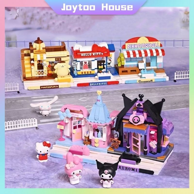Kuromi Streetscape Building Block Hello Kitty DIY Block Toys Birthday ...
