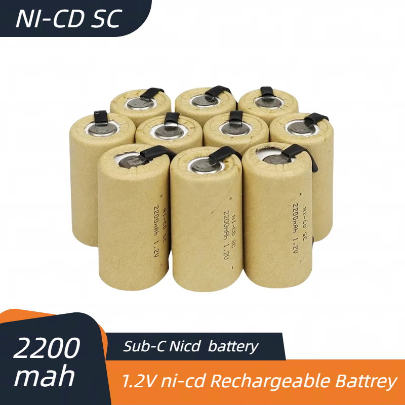 Electric drill screwdriver SC battery 1.2V 2200mah Sub C nickel cadmium rechargeable battery ...