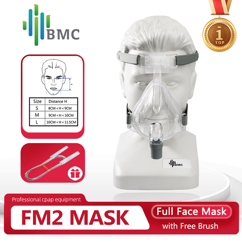 BMC FM2 Full Face Mask CPAP Auto CPAP APAP BIPAP Machine Size S/M/L ...