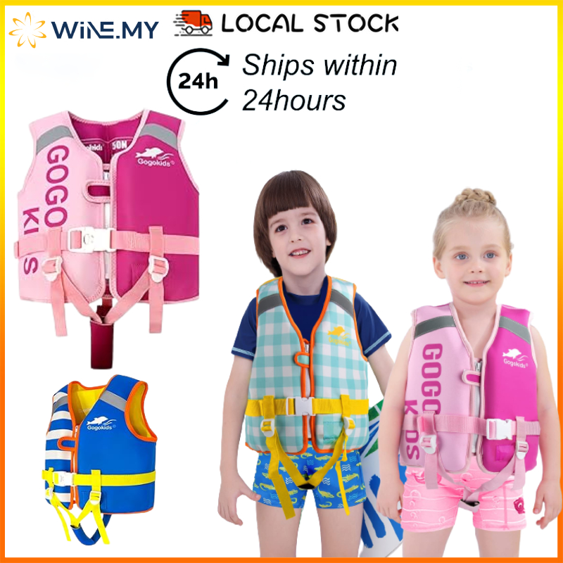 (Selangor Stock 12h ship)For 13-22kg Kids Life jacket Float Swimming ...