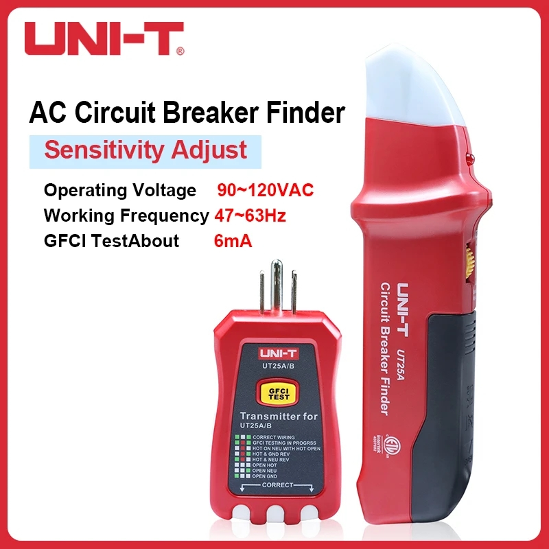 UNI-T Professional Automatic Circuit Breaker Finder Socket Tester ...