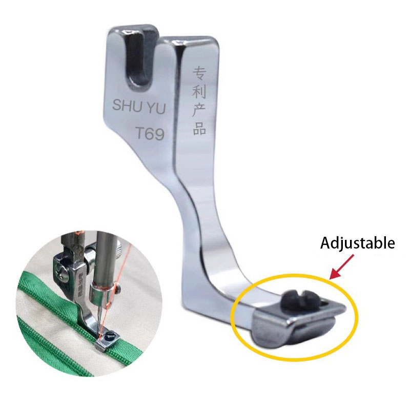 New! Adjustable Invisible Zipper Presser Foot Unilateral Zipper Feet ...