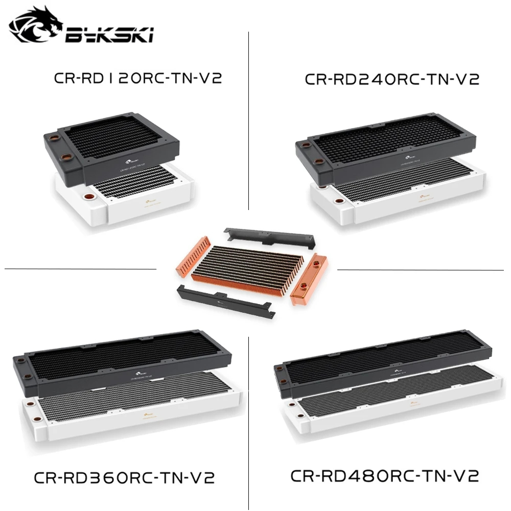 BYKSKI 30mm Thick Copper Single Row of Radiator Computer Water Cooling ...