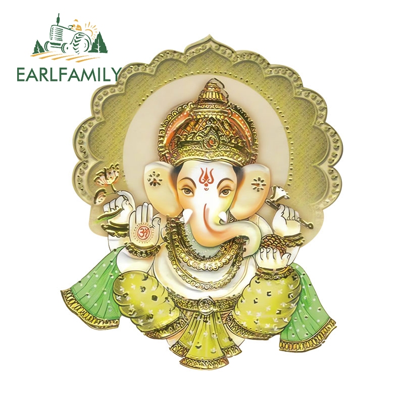EARLFAMILY 13cm for Ganesha Car Stickers Waterproof Sunscreen Suitcase ...