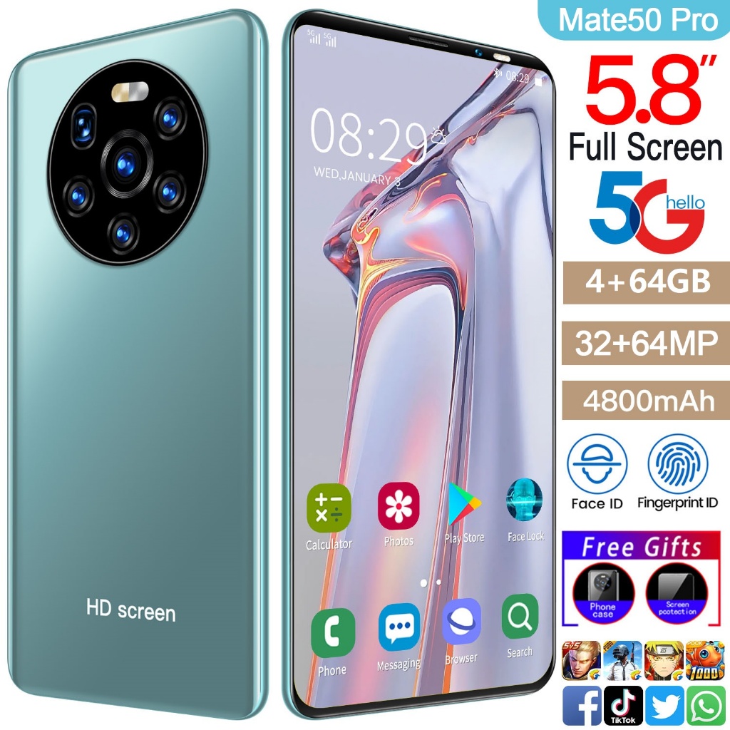 Mate50 Pro 4G/5G Smartphone 5.8inch Ultra-Clear Screen Memory 4GB+64GB Battery 4800mAh NEW ...