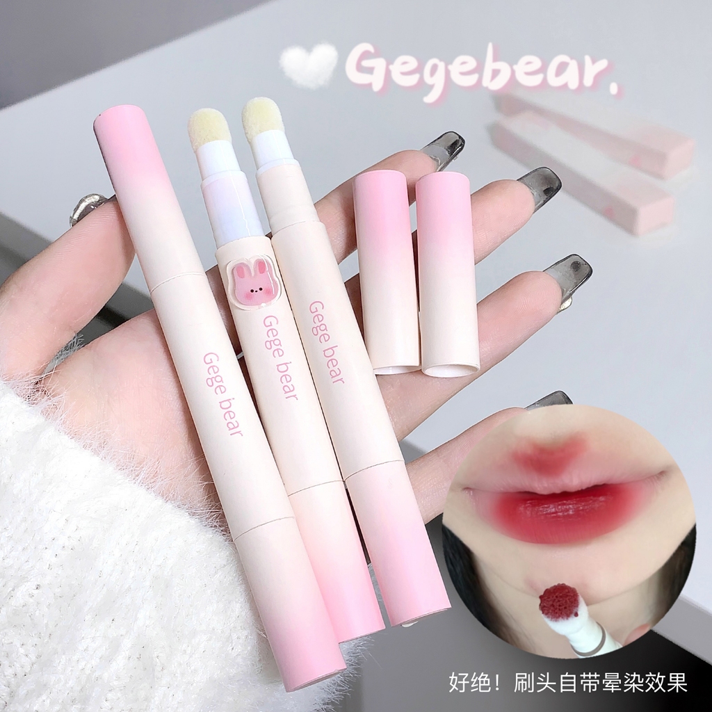 Makeup Gege bear5 Lip Powder Cream Lip Gloss Lip Glaze Long-lasting waterproof Easy Color Velvet ...