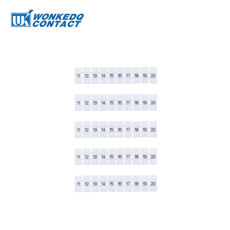 Marker Strips ZB5 10Pcs DIN Rail Terminal Block Marking Labels Tags ...