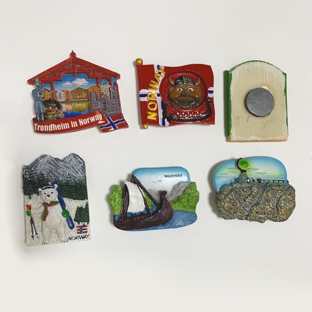 Norway Country Fridge Magnets 3d Resin Norway Tourist Souvenir For Home ...
