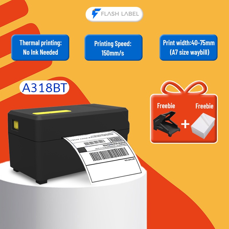 Flashlabel A7 Size Thermal Printer-A318 Can't Print A6, USB & Bluetooth ...