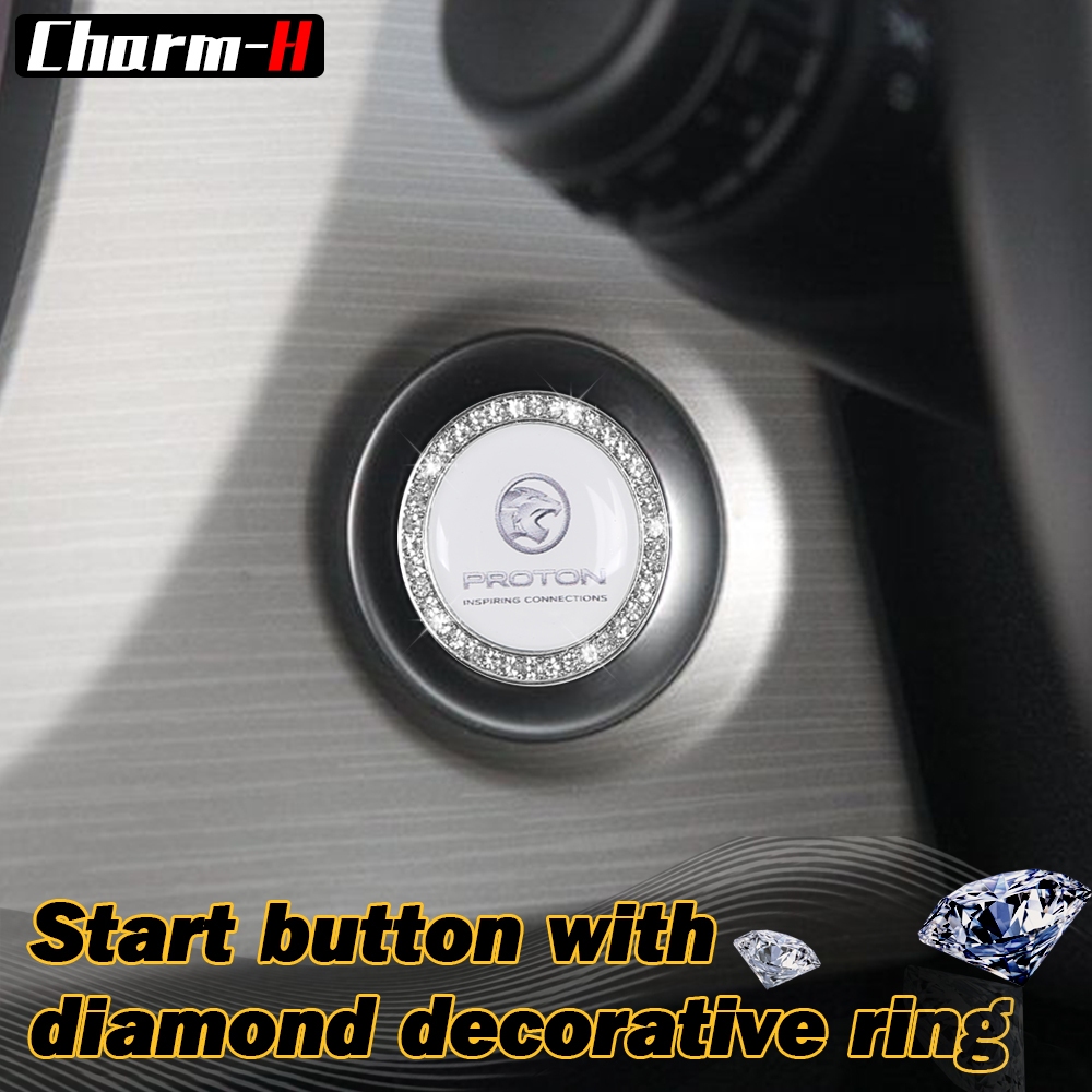 1 Piece 2.6CM Car Engine Push Start Stop Engine Button Cover Sticker ...