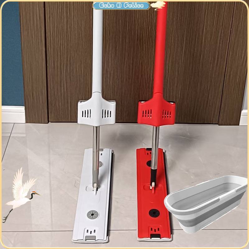 45cm Squeeze Mop 360° Spinning Mop Wash-free Lazy Mop Soft Microfiber ...