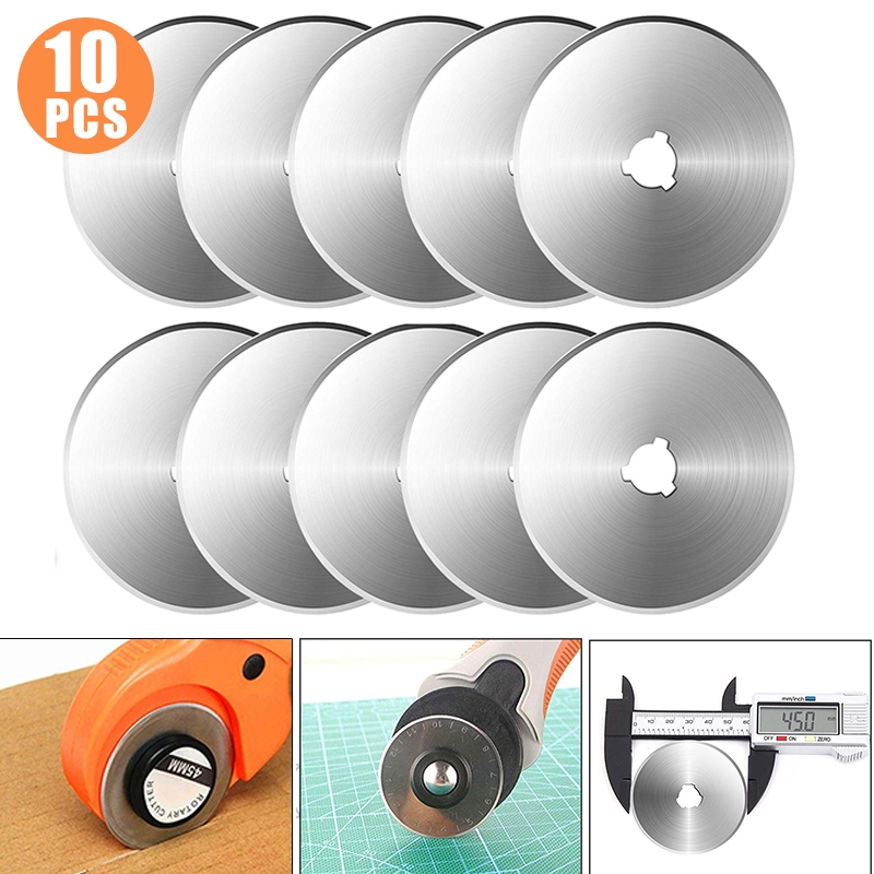10PCS 45mm Rotary Cutter Blades for Fits Fiskars,Olfa,Truecut Rotary ...