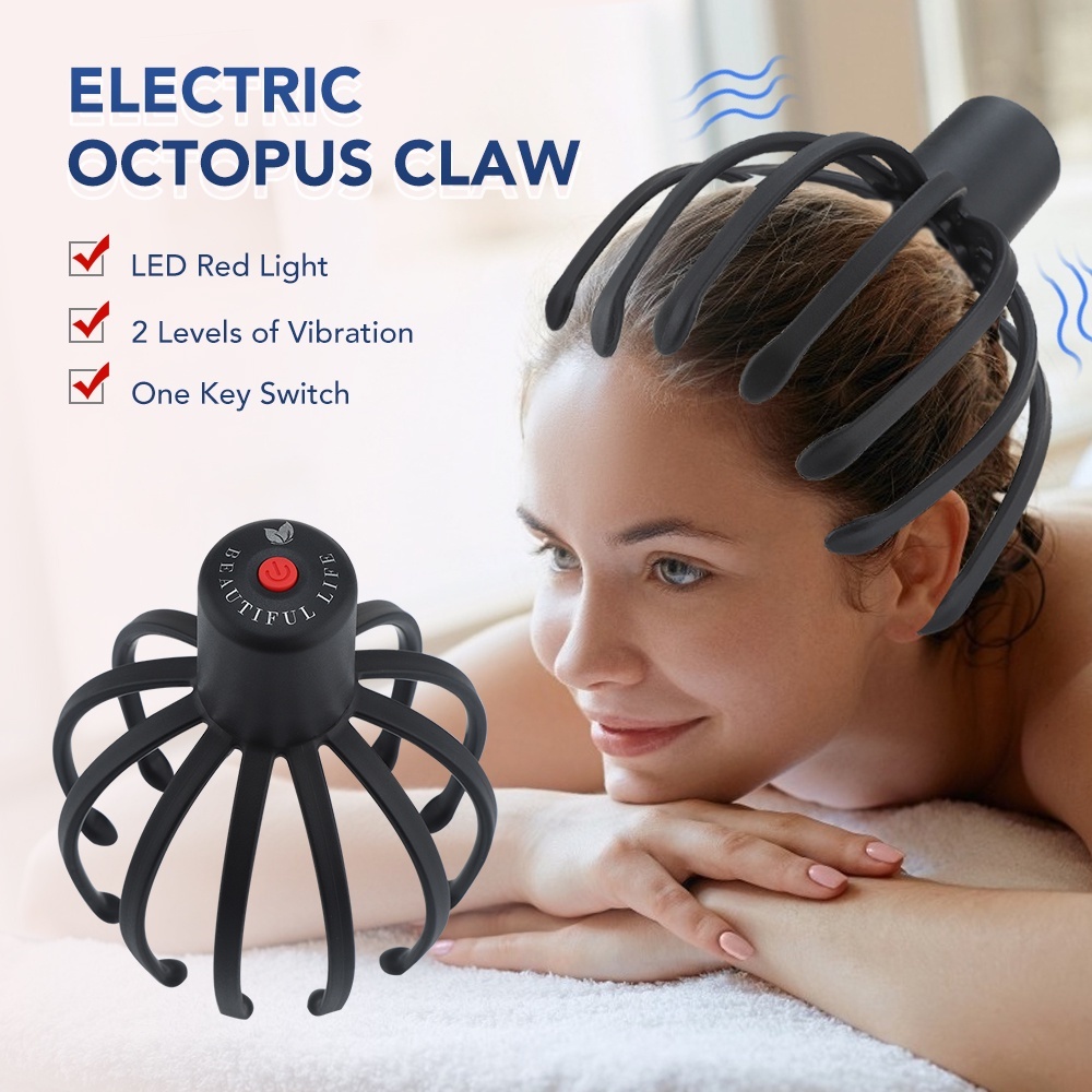 【Ready stock】Casual Octopus Claw Massager Body Head Scalp Neck ...