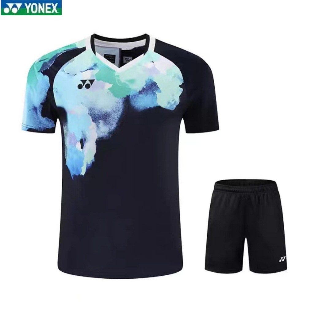 Yonex Badminton Jersey Men's and Women's Quick Drying Breathable Sports Short Sleeve Top Tennis ...