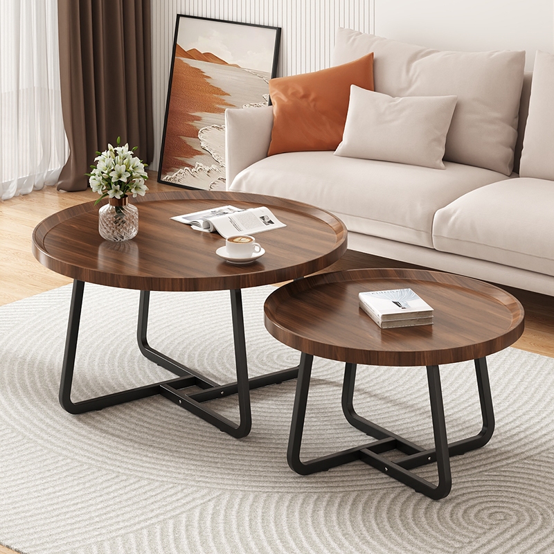 Light Luxury Coffee Table Living Room Household Round Side Table Simple ...