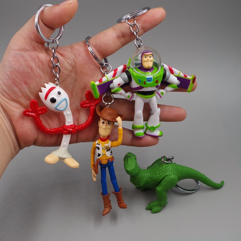 4Pcs/Set 5-8cm Anime Toy Story Figure Key Chain Woody Buzz Lightyear ...