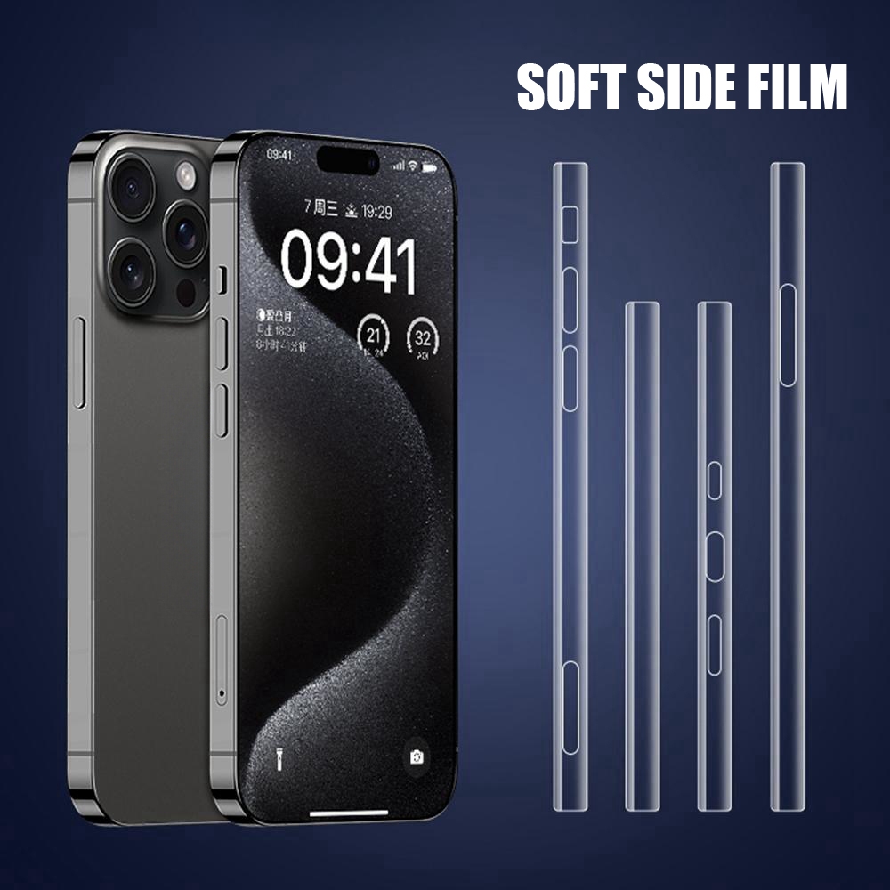 For iPhone 12 Mini 15 14 Plus 13 Pro Max Frame Sticker Clear Matte Side ...