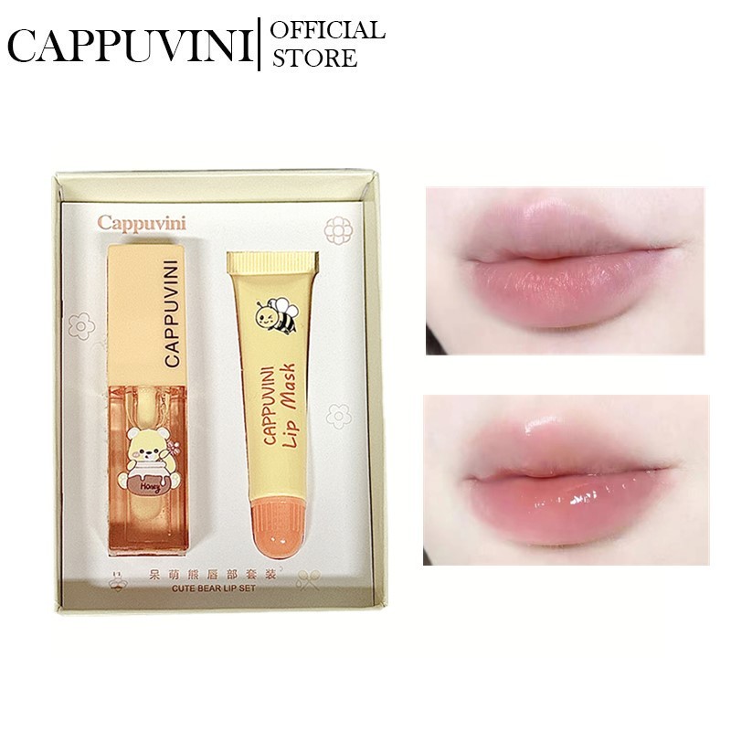 Cappuvini Honey Lip Balm Lip Oil Moisturizing Mirror Transparent Lip ...