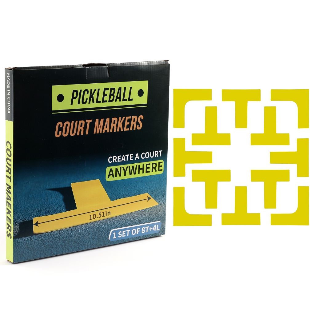 Sports Pickleball Court Marker Kit Silicone Lines Marking Set with Tape ...