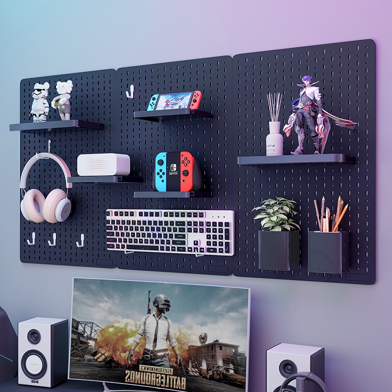 Pegboard Accessories Desk Organizer Perforated Wall Shelf Display Board ...