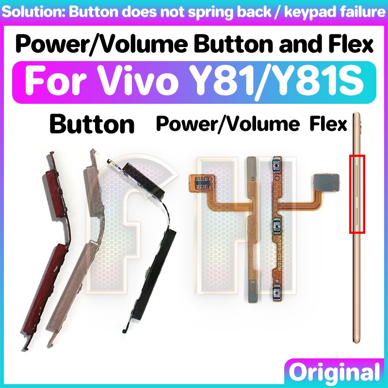 Power volume button flex For Vivo Y81 Y81S Side key Switch ON OFF Key ...
