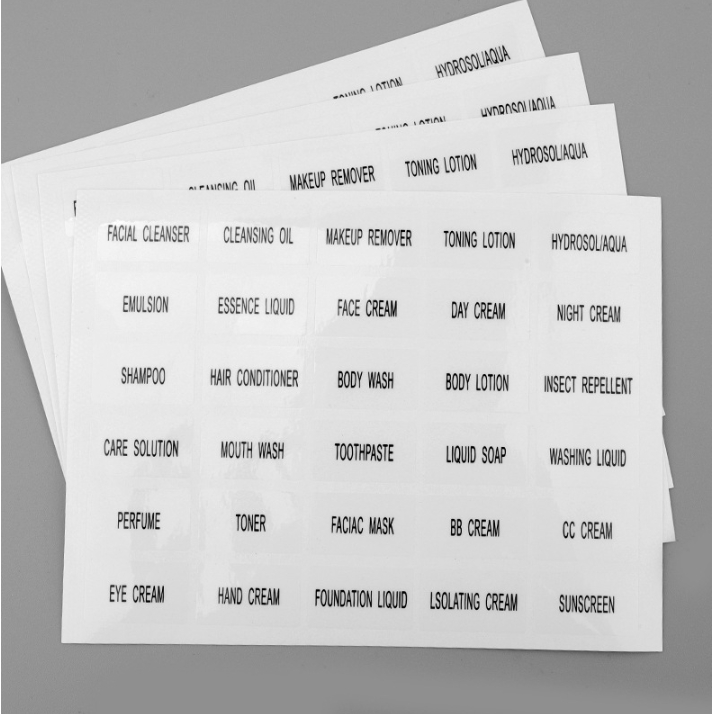 1Sheet Transparent Labels Travel Cosmetics Bottle Sorting Stickers ...