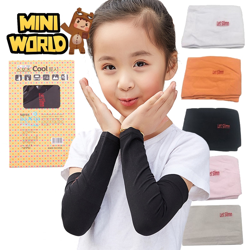 MINI WORLD Muslim Kids Handsock LetSlim Ice Sleeves UV Protect Cooling ...