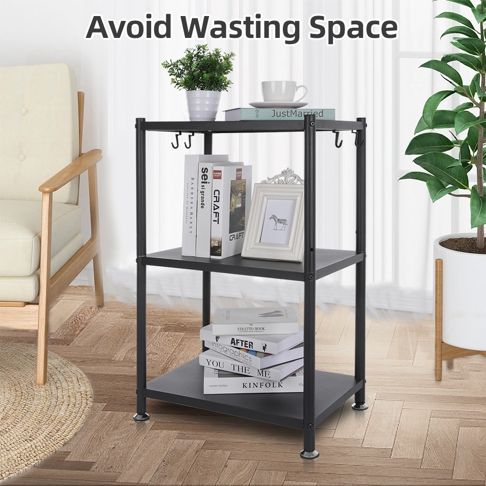 Kitchen Rack Kitchen 3 Tier Black Stainless Steel Rack Storage Rak Rak ...