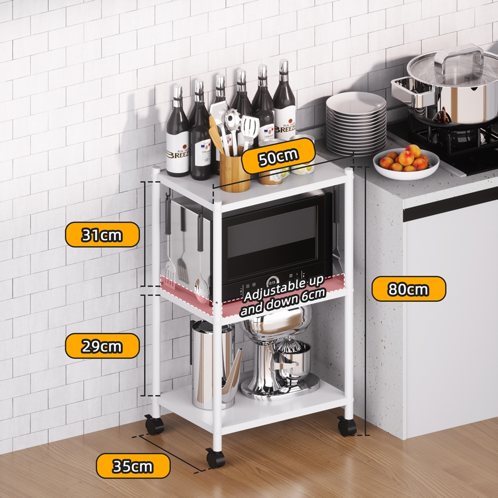 Kitchen Rack Kitchen 3 Tier Black Stainless Steel Rack Storage Rak Rak ...
