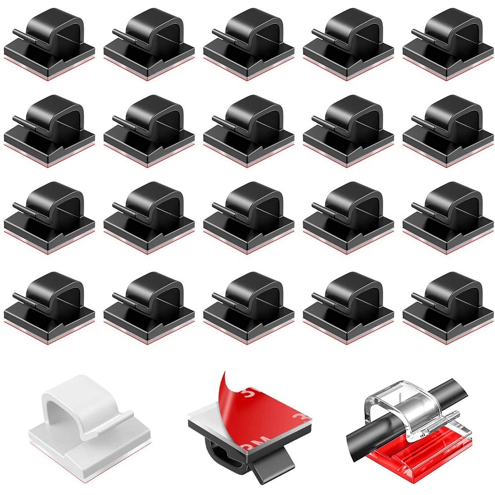 Untoom 20pcs USB Cable Winder Desktop Cable Organizer Management Clip ...